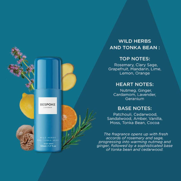 Bespoke London Body Spray for Men Pack 4 x 50 ml - Cosmetics Fragrance ...