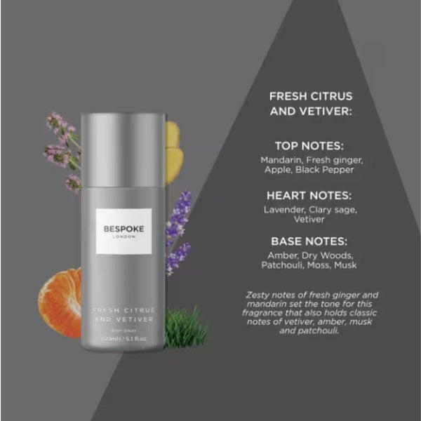 Bespoke London Body Spray for Men Pack 4 x 50 ml - Cosmetics Fragrance ...